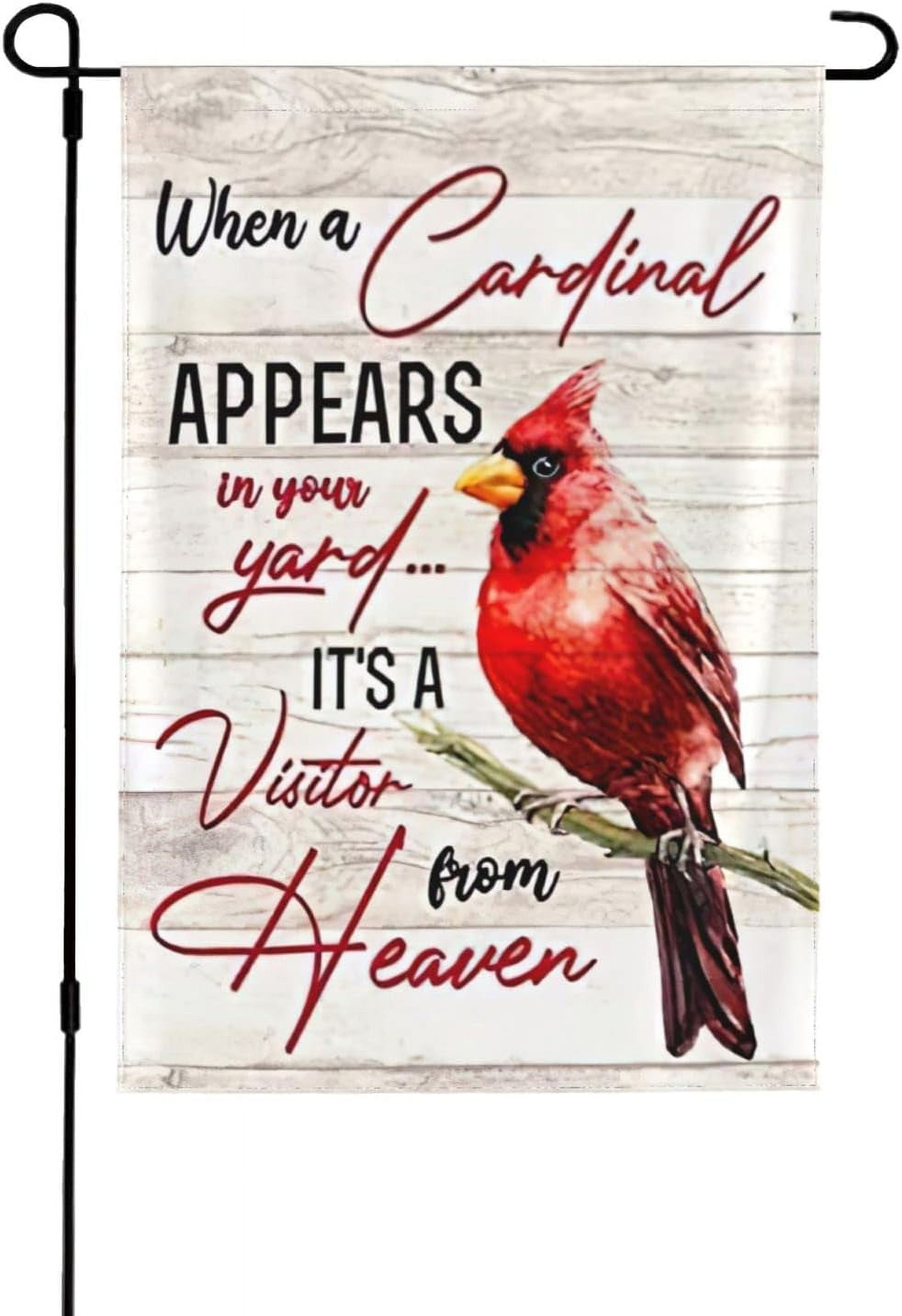 Cardinal It'S A Visitor From Heaven Garden Flag Double Sided Outdoor ...