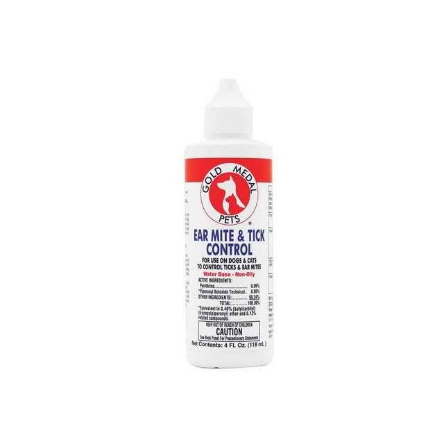 Cardinal Laboratories Gold Medal Pets Ear Mite Tick Control 4 oz ...