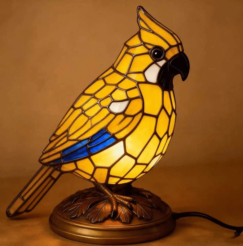 Cardinal Lamp, Cardinal Lamp, Red Resin Bird Lamps for Bedside ...