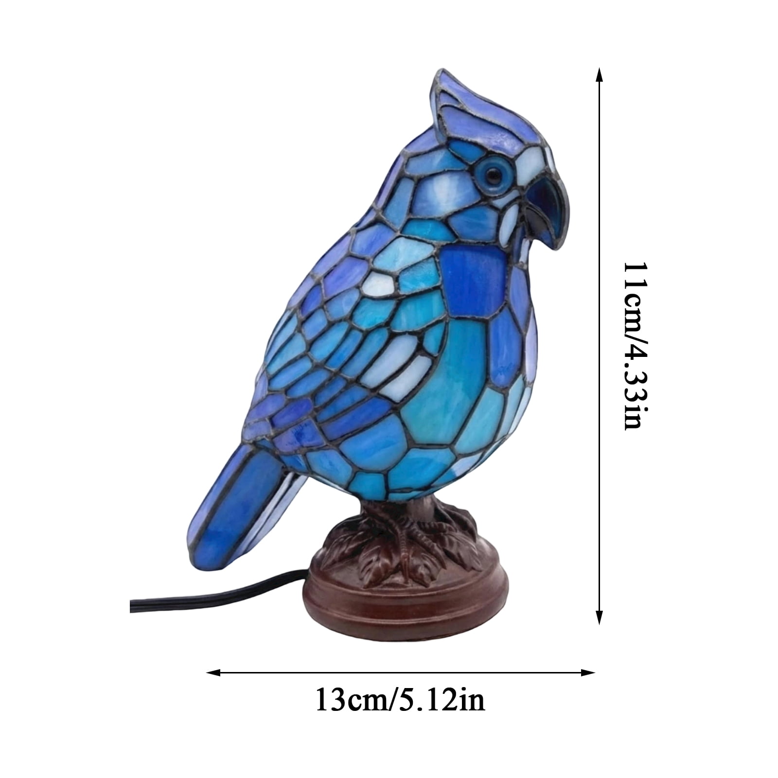 Cardinal Lamp, Red Resin Birds Night Light, Handmade Resin Table Lamp ...