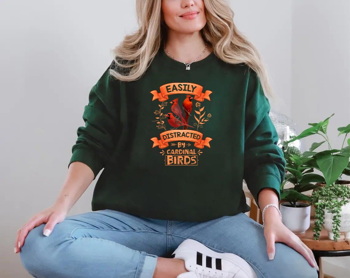 Cardinal Lover Sweatshirt Featuring Bold Bird Graphic for Nature Fans ...