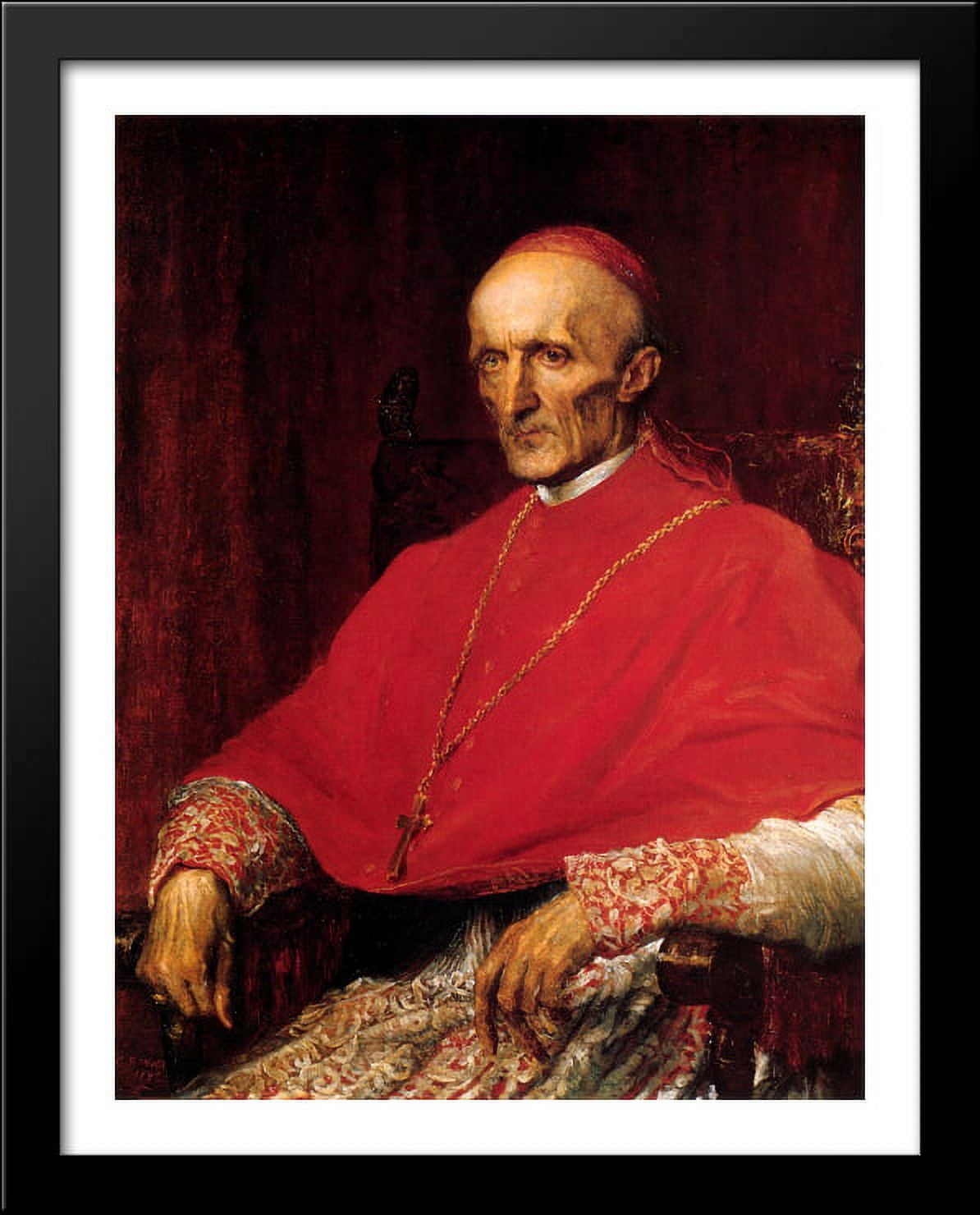Cardinal Manning 28x36 Large Black Wood Framed Print Art by George ...