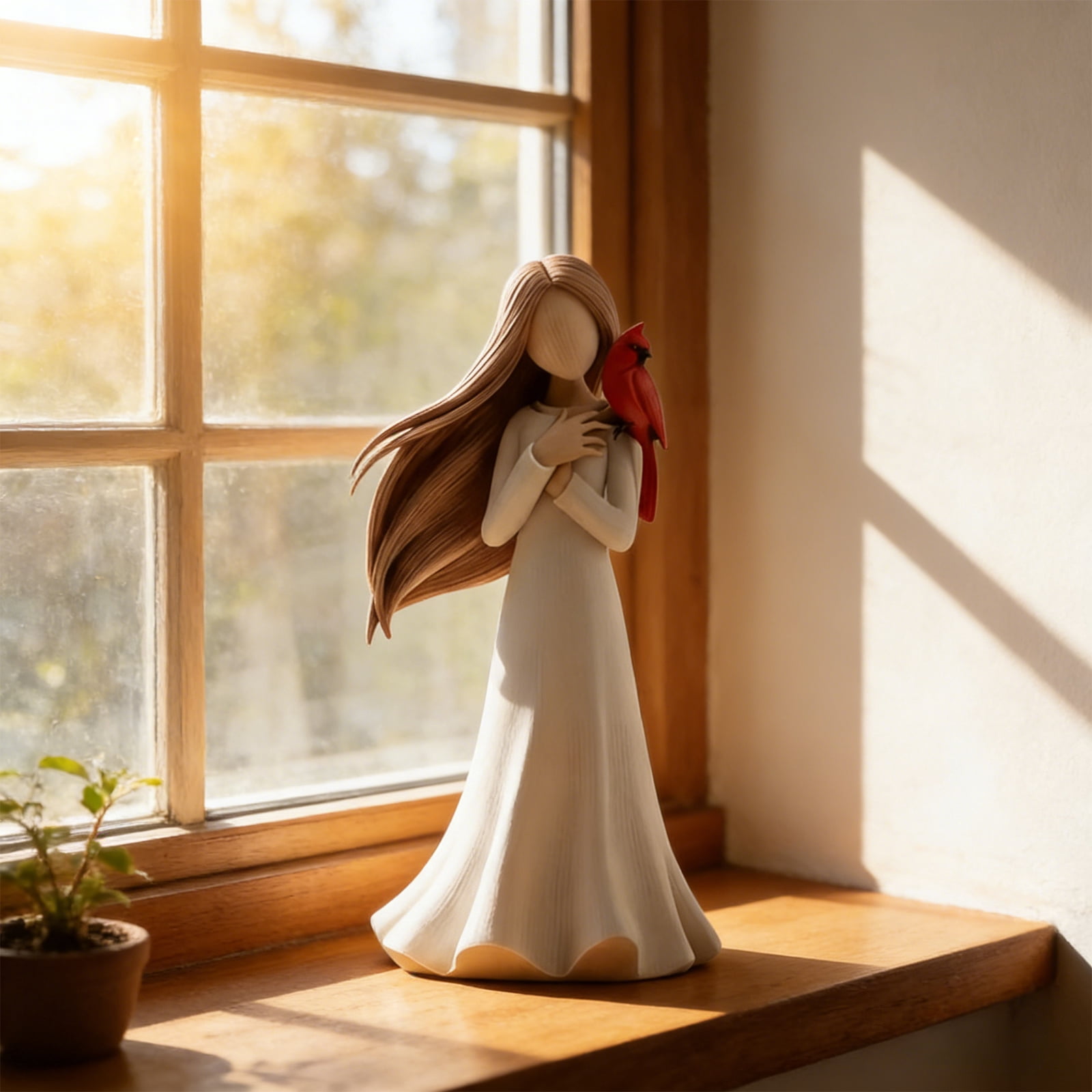Cardinal Memorial of Love and Serenity Statue Angel Cardinal Figurines ...