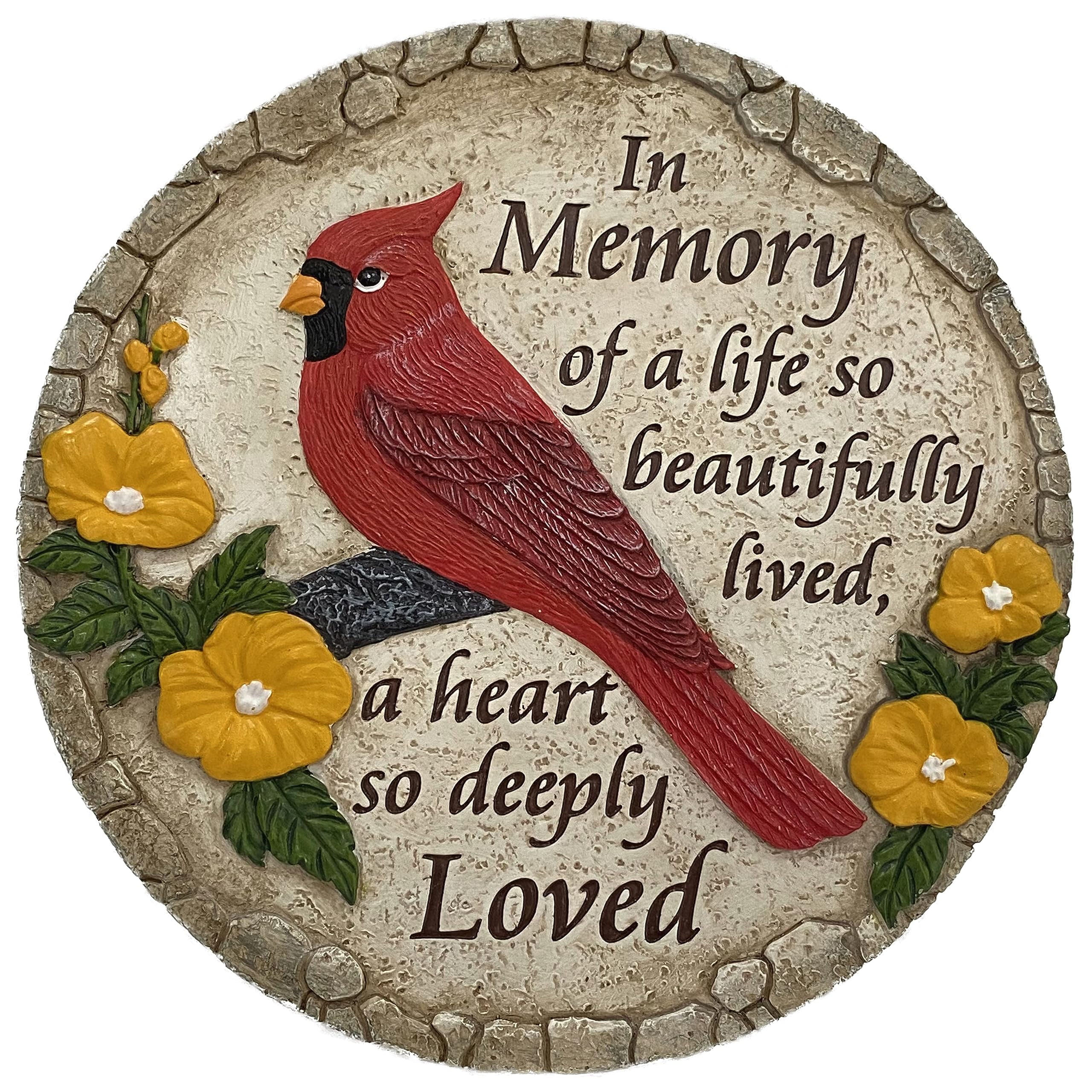 Cardinal Memorial Stones, Garden Memorial Stones for Loved Ones, Memory ...