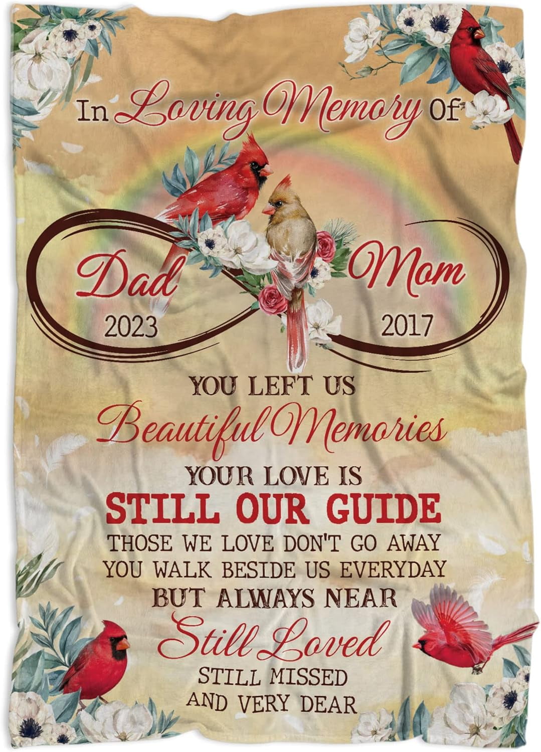 Cardinal Memorial Throw Blankets, in Loving Memory Blanket Gift for ...