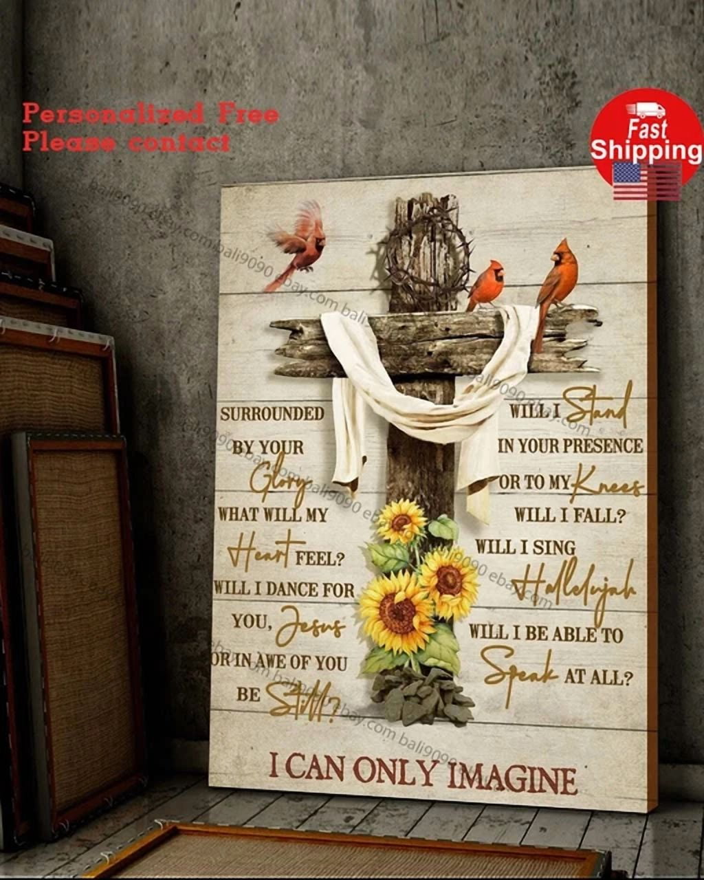 Cardinal Memorial Wall Art I Can Only Imagine Love In Heaven Poster ...