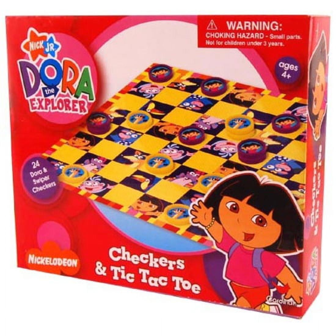 Cardinal Nickelodeon Checkers & Tic Tac Toe Game Dora - Walmart.com