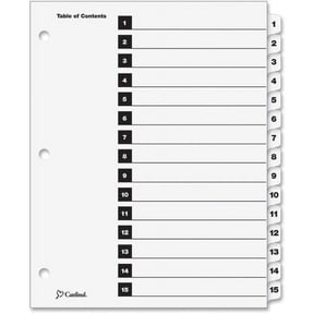Numbered Tabs