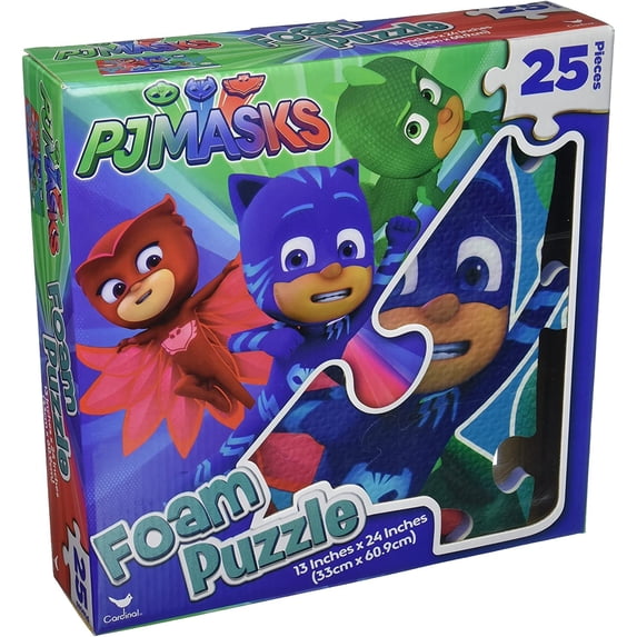Cardinal PJ Masks Kids Character Floor Foam Puzzle Mat, 25 Pieces ...