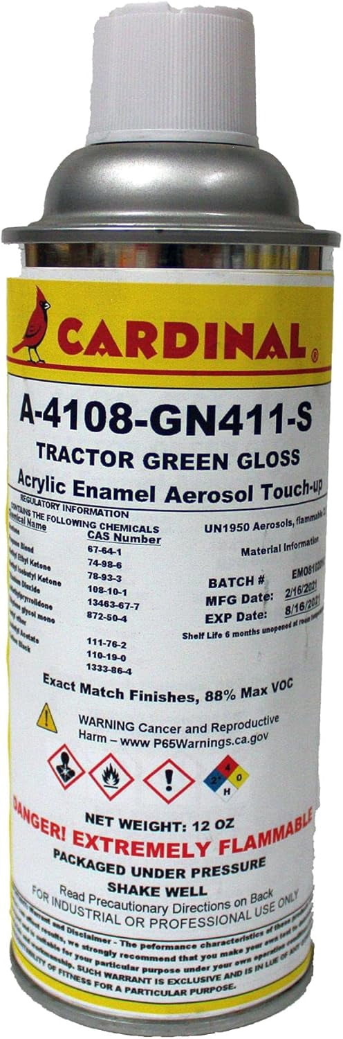 Cardinal Paint A-4108-GN411-S: Tractor Green Gloss Powder Coating Touch ...