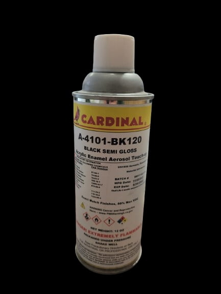Cardinal Paint Powder Coat Touch-up Spray Paint | A-4101-BK120 BLACK 10 SEMI GLOSS - Walmart.com