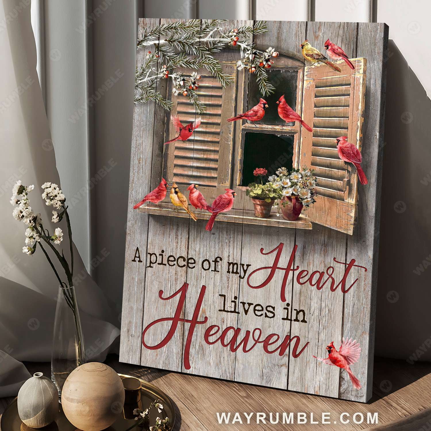 Cardinal Painting, Vintage Painting, By The Window, A Piece Of My Heart ...