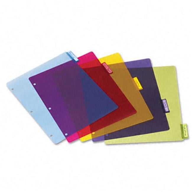 Cardinal Poly Index Dividers Five-Tab Letter Assorted Four per Pack ...