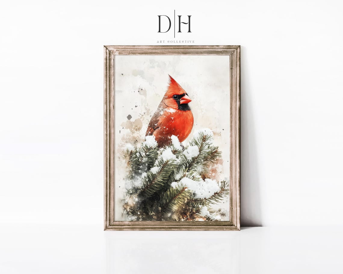 Cardinal Poster Vintage Bird Art, Unframed Poster Size 8x12 - Walmart.com