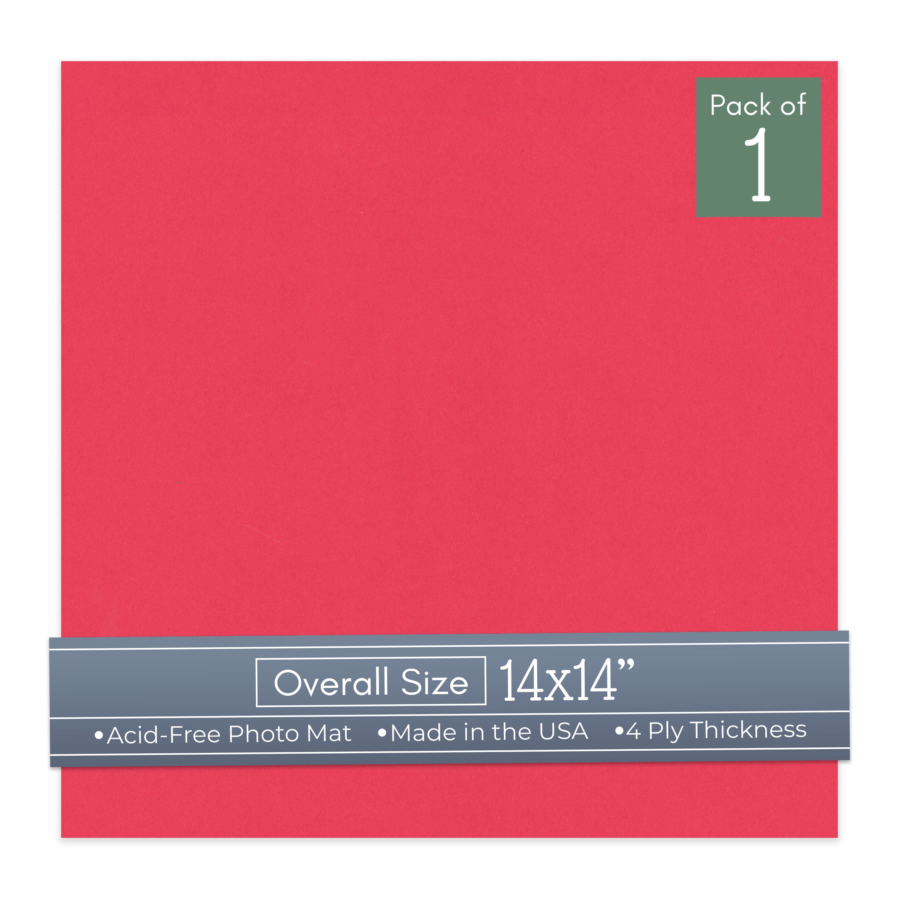 Cardinal Red 14x14 Uncut Art Mat Board - No Opening - 1 Mat - Walmart.com