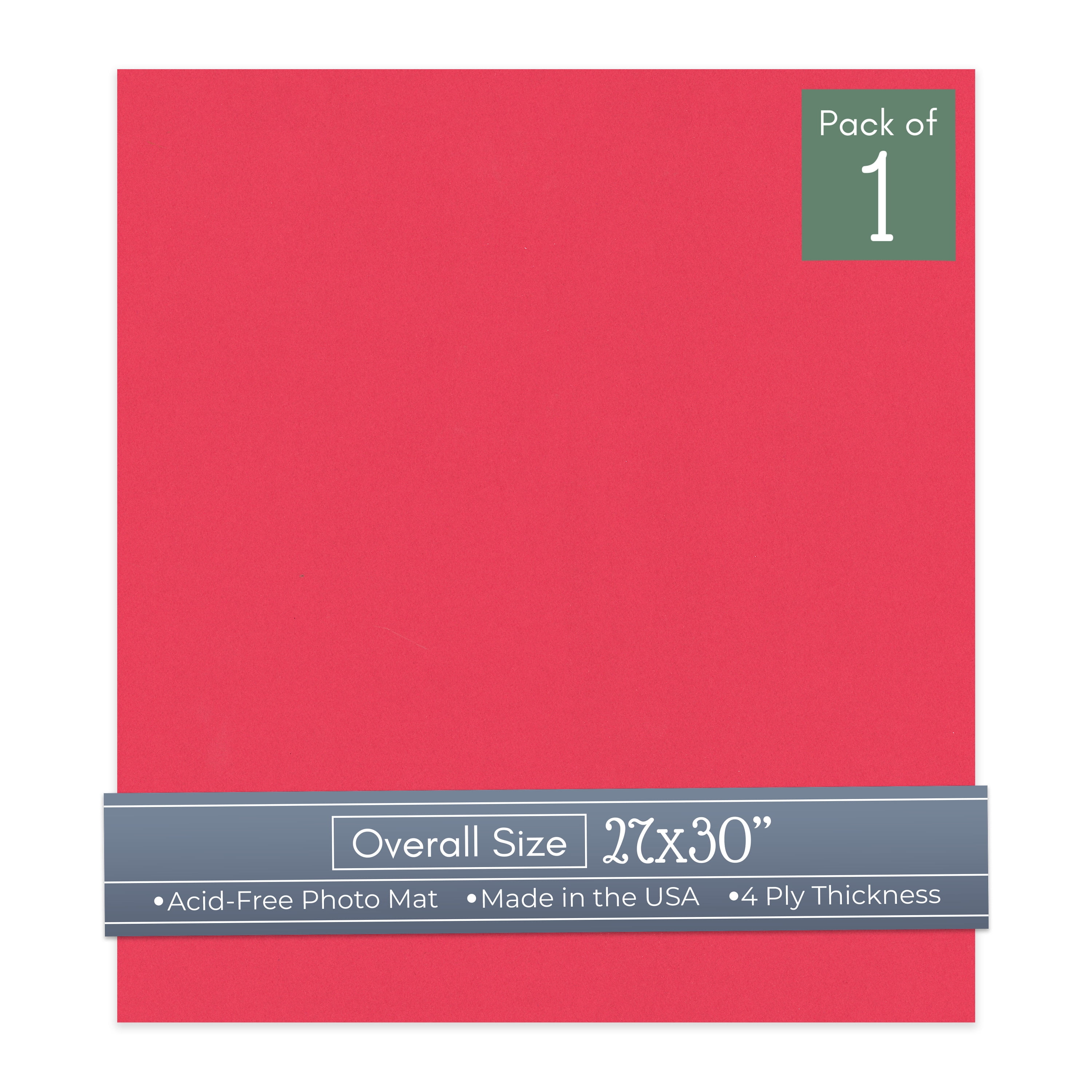 Cardinal Red 27x30 Uncut Art Mat Board - No Opening - 1 Mat - Walmart.com