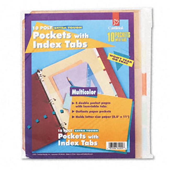 Cardinal Ring Binder Divider Pockets with Index Tabs Letter Assorted ...