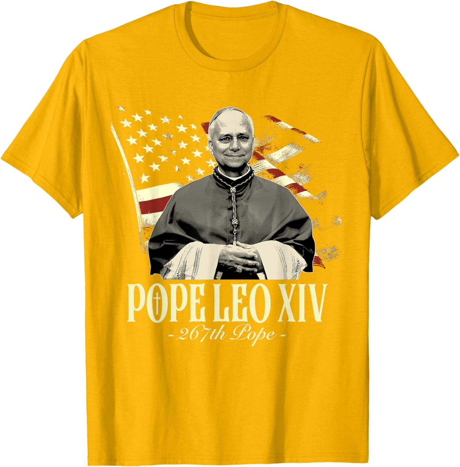 Cardinal Robert Prevost Becomes Pope Leo XIV – 267th Pope 2025 Design with American Flag Tribute ...