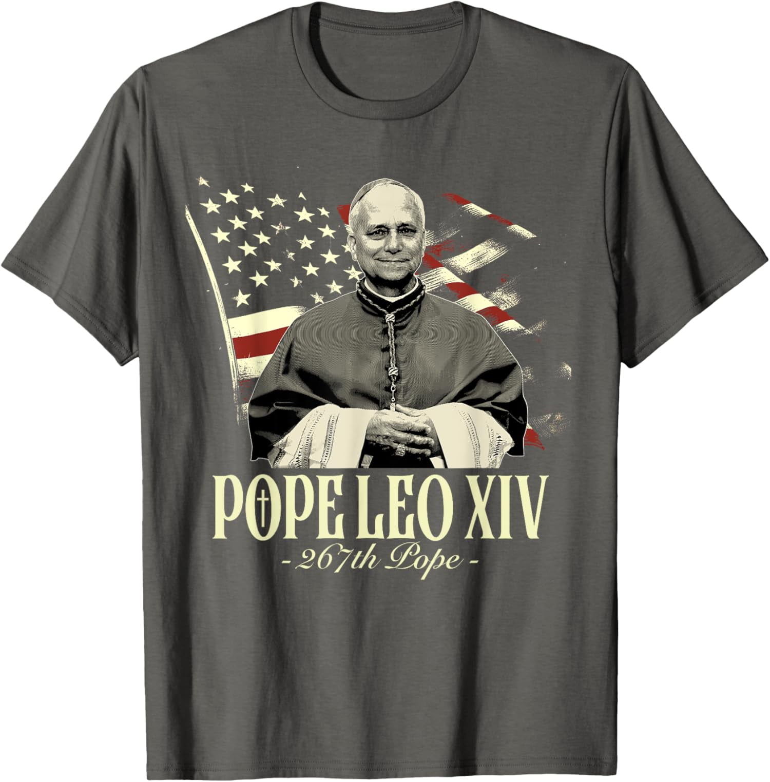 Cardinal Robert Prevost Becomes Pope Leo XIV – 267th Pope 2025 Design with American Flag Tribute ...
