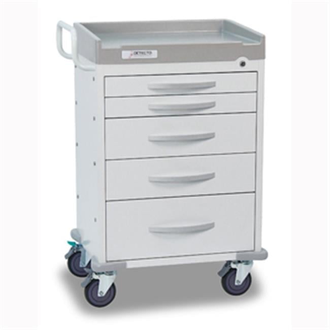Cardinal Scale Rescue Cart- White Frame With 5 White Drawers - Walmart.com