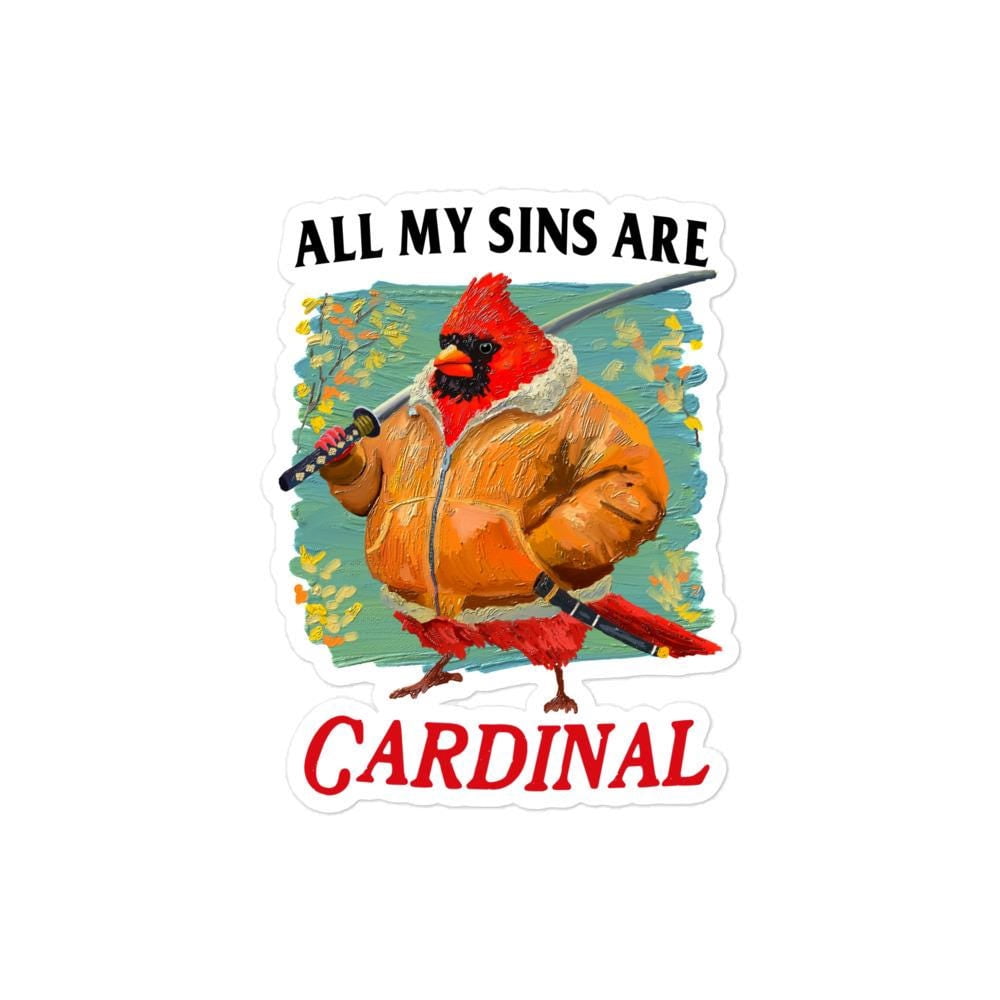 Cardinal Sins Bubble-Free Stickers Vinyl Decal Cute Sticker Aesthetic ...