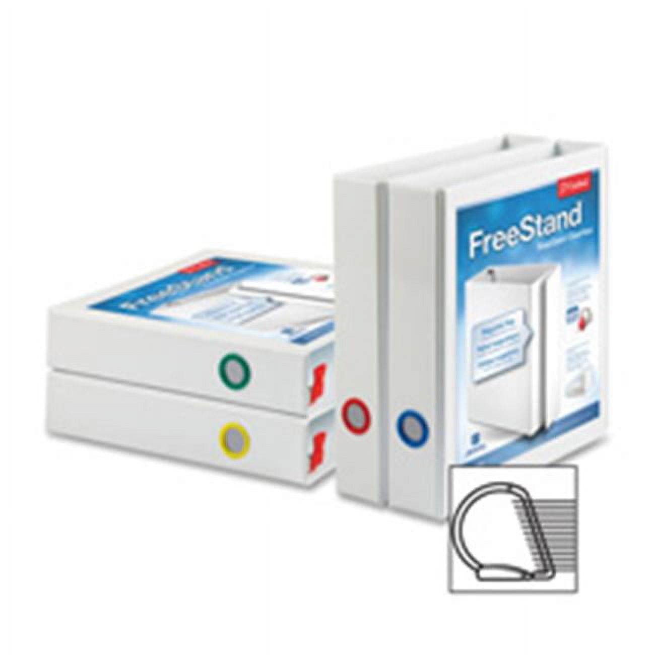 Cardinal Slant D-Ring Binders- White - 2 in. Capacity - 11 in. x 8.5 in ...