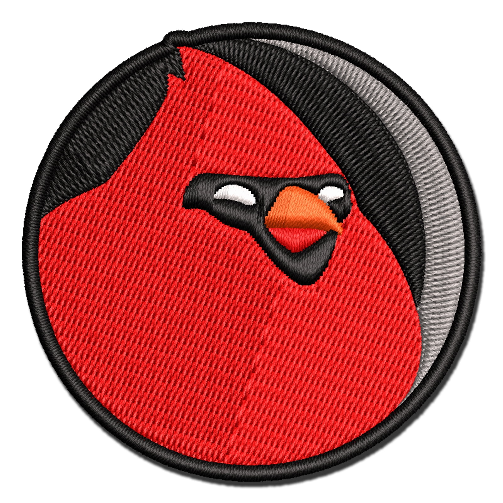 Cardinal Sleeping In Birdhouse Hole Applique Multi-Color Embroidered ...