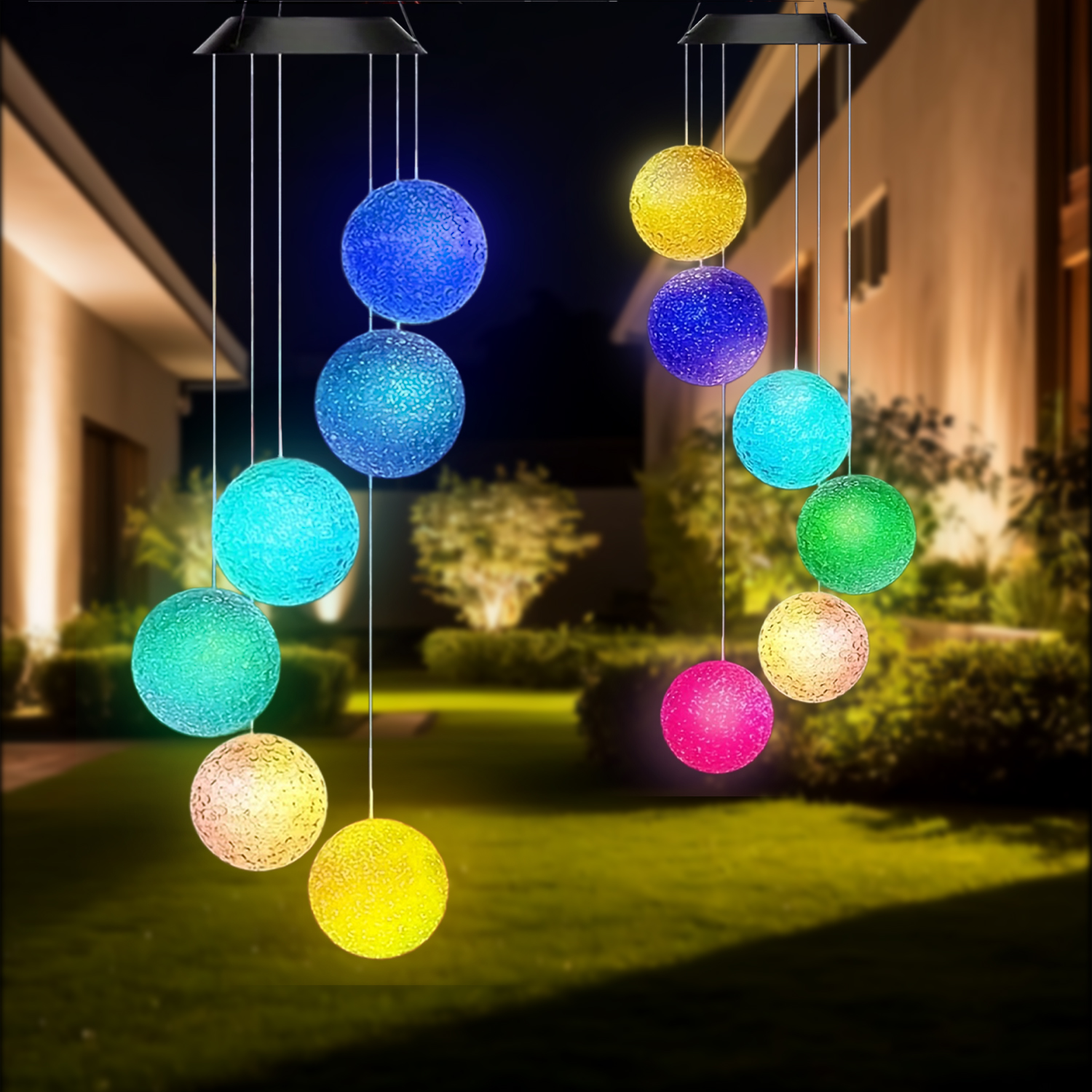 Cardinal Solar Wind Chimes for Outside, Cardinal Solar Hanging Lights ...