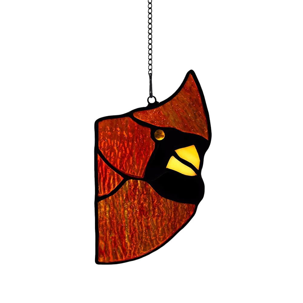 Cardinal Stained Glass Suncatchers Window Hangings, Acrylic Hummingbird ...