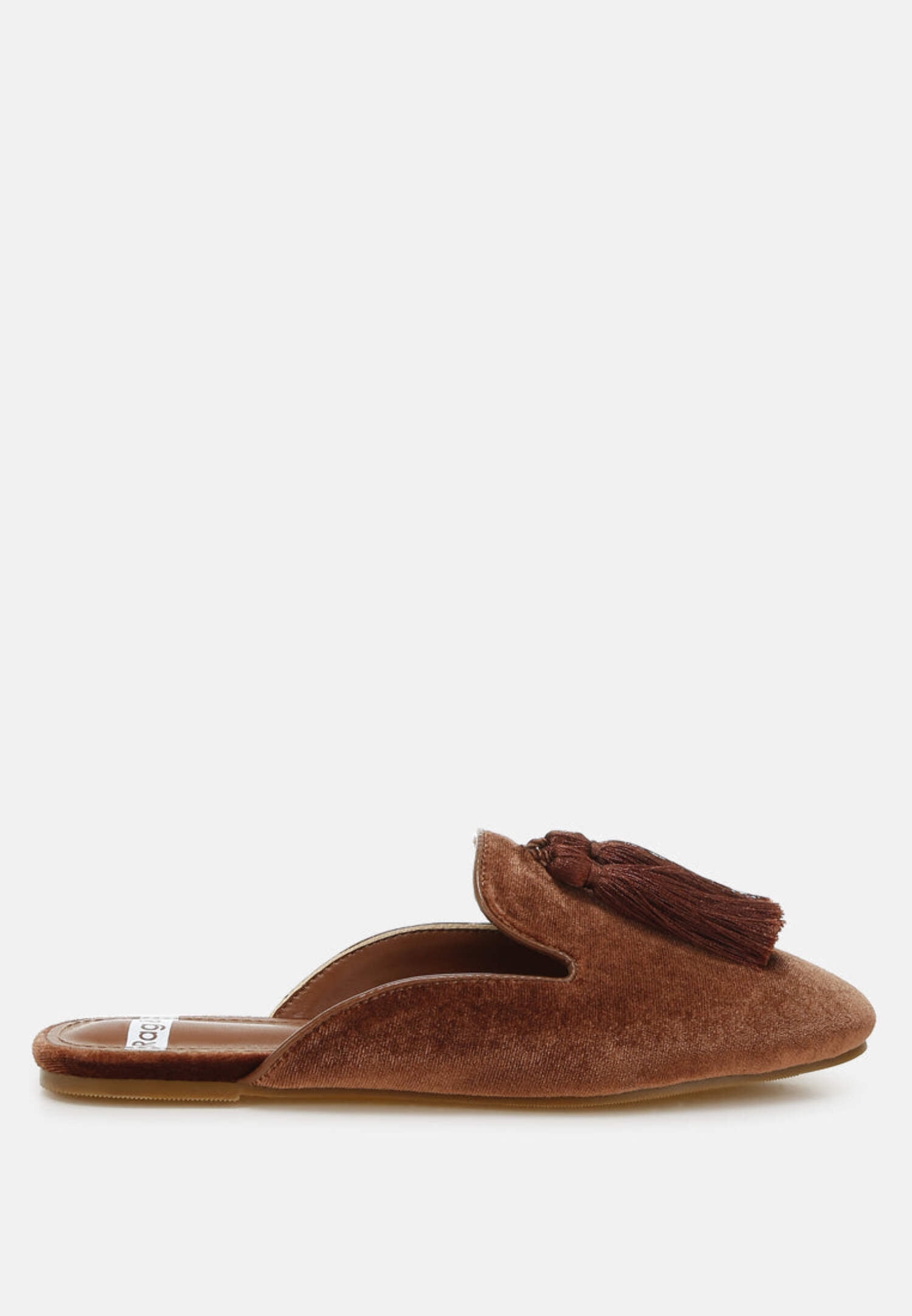 Cardinal Tassel Detail Velvet Mules - Walmart.com