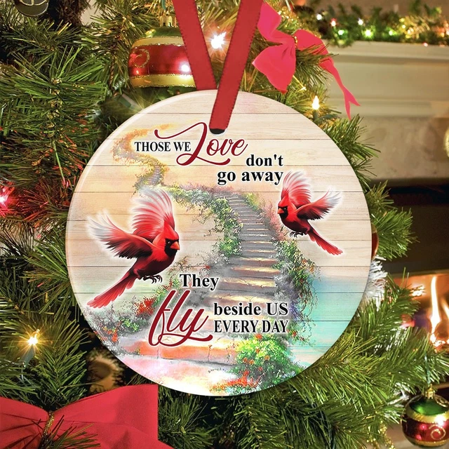 Cardinal Those We Love Noel Gift - Noel Ornaments 2D FLAT Ceramic ...