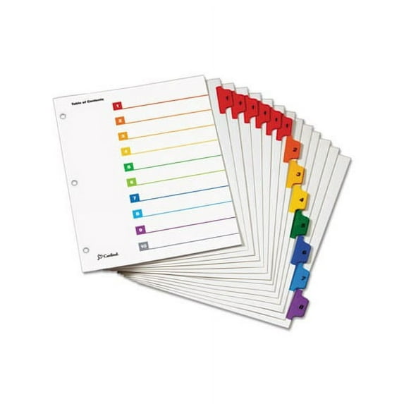 Cardinal Traditional OneStep Index System, 8-Tab, 1-8, Letter ...