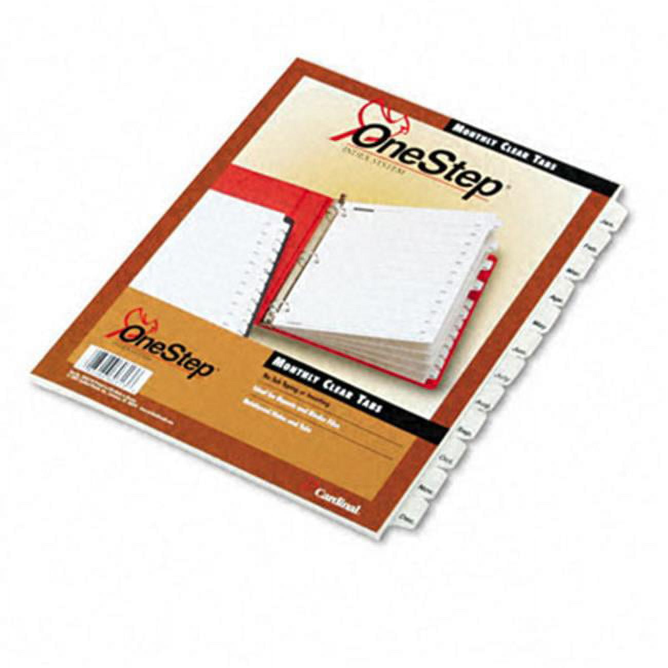 Cardinal Traditional Onestep Index System 12-Tab Months Letter White ...
