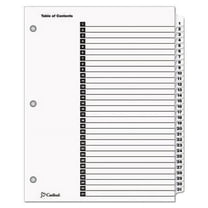 Cardinal OneStep Printable Table of Contents, Letter Page Dividers, 52 ...