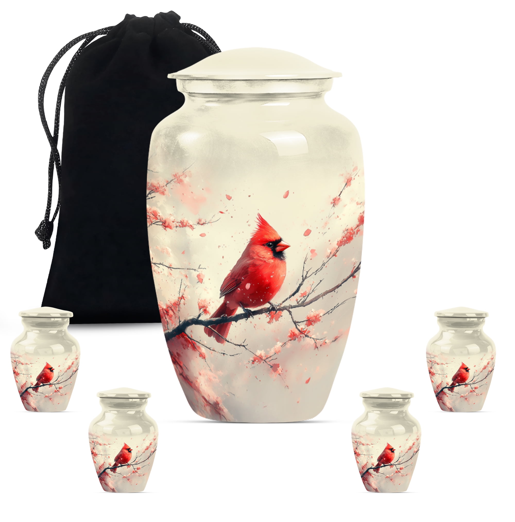 Cardinal Urn for Ashes for Women, Memorial Urn Adult Human Ashes, Urns ...