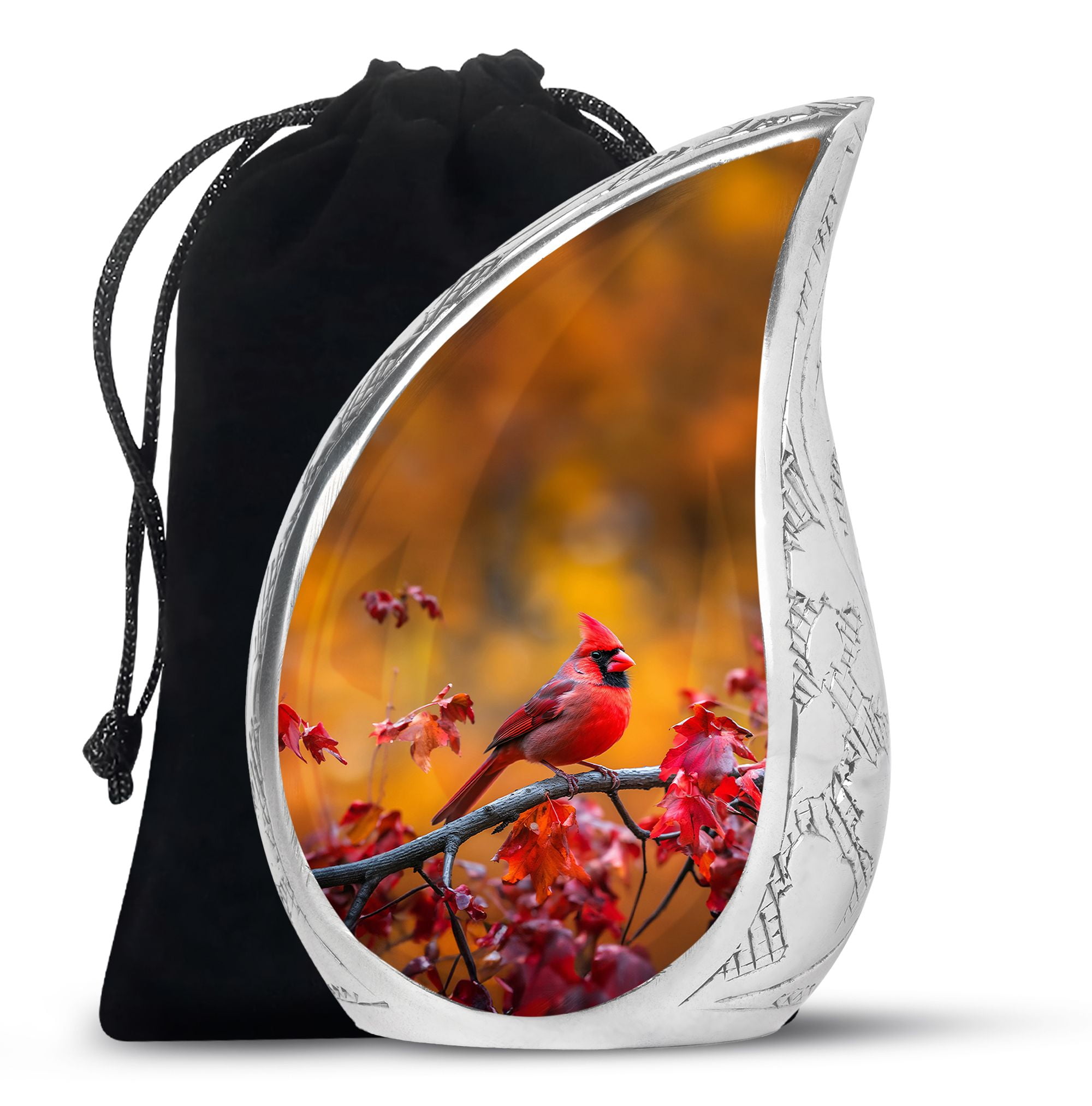 Cardinal Urns with Birds, Cremation Urns for Men, Urns for Ashes ...