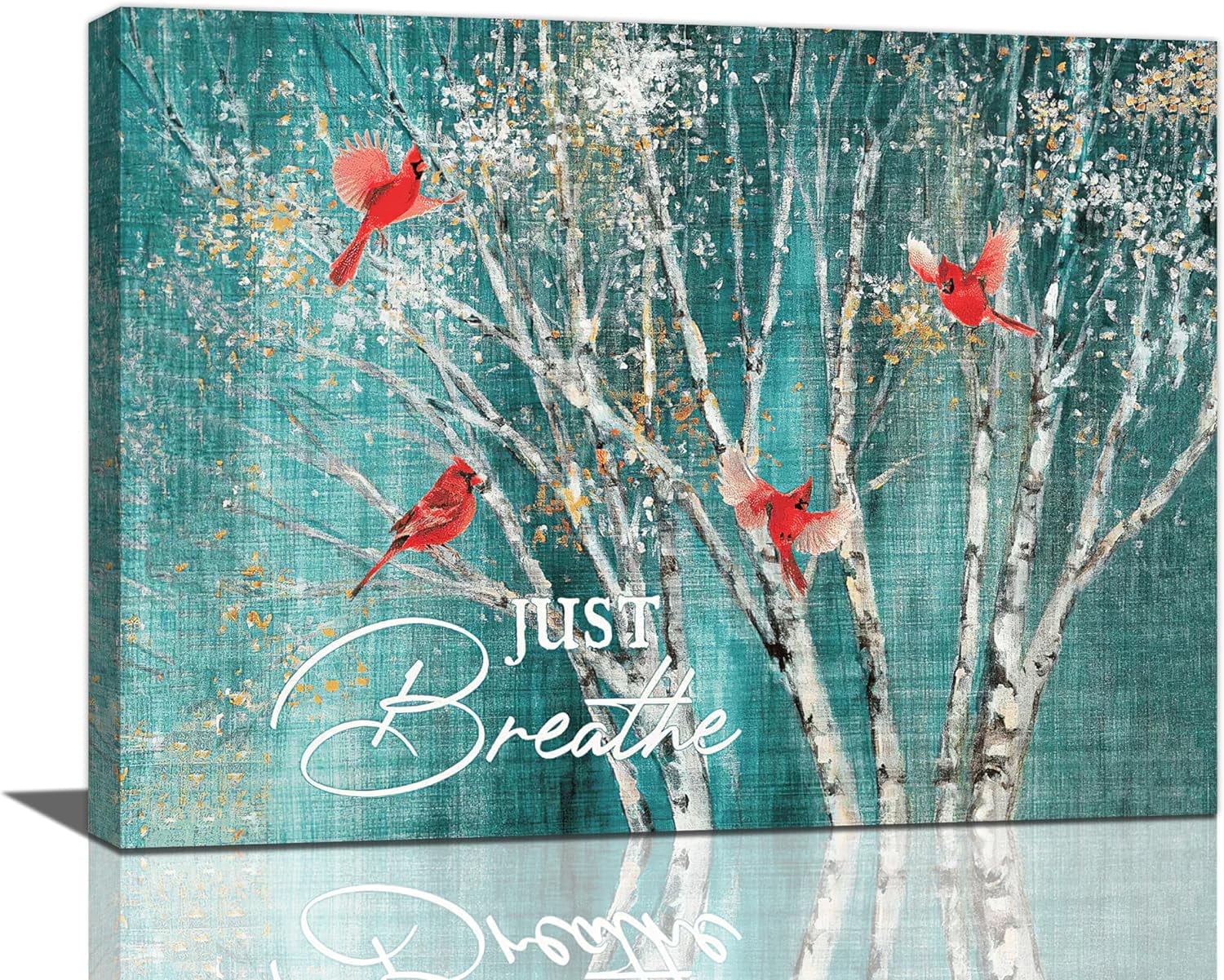 Cardinal Wall Art Bird Tree Branch Pictures Wall Decor Just Breathe ...