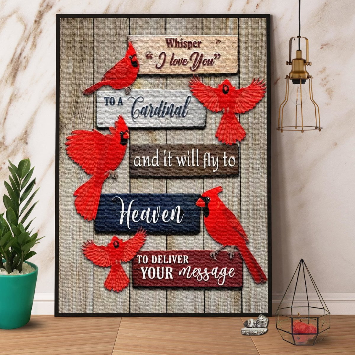 Cardinal Whisper I Love You To A Cardinal Poster Memorial Poster ...