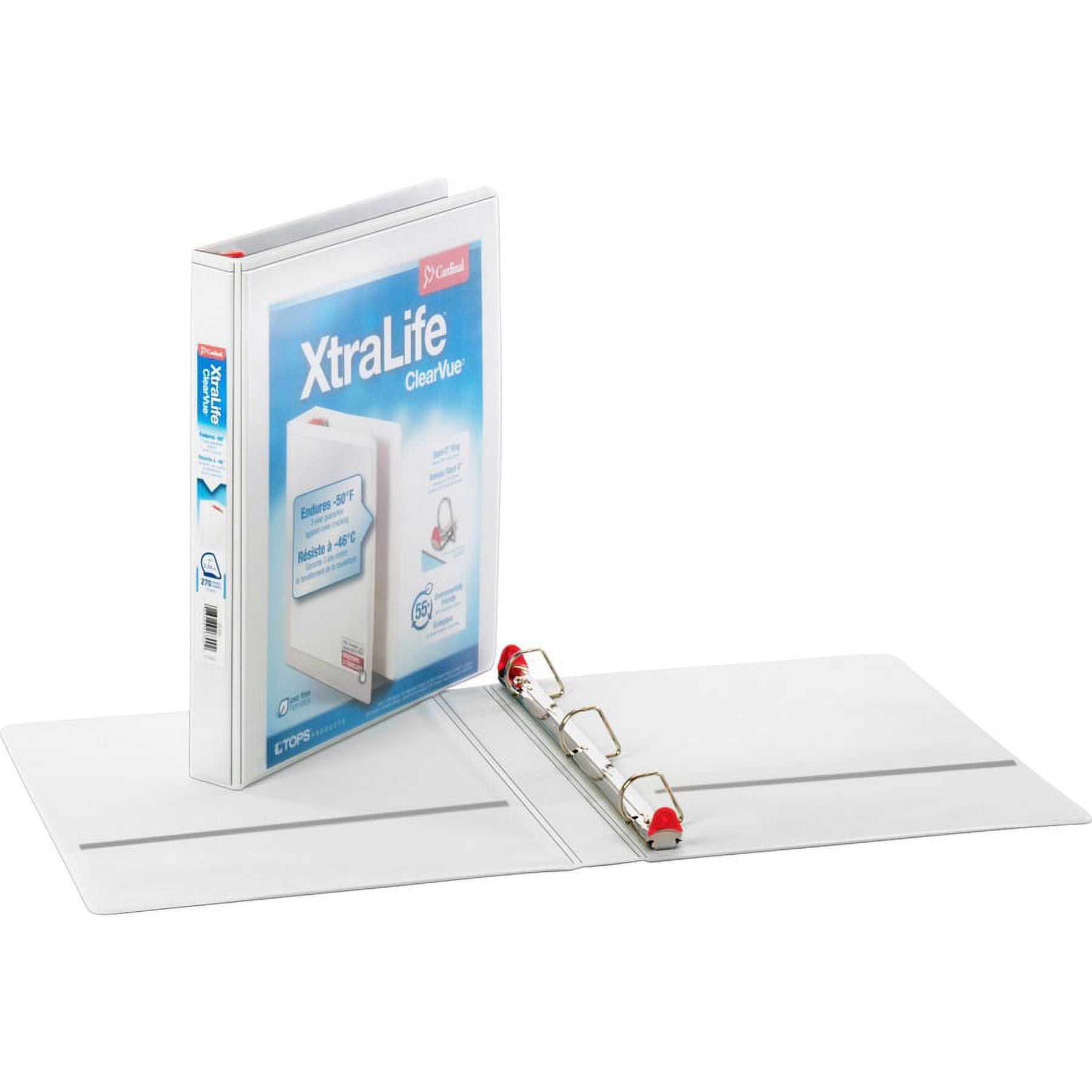 Cardinal Xtralife ClearVue Locking Slant-D Binders - 1" Binder Capacity ...