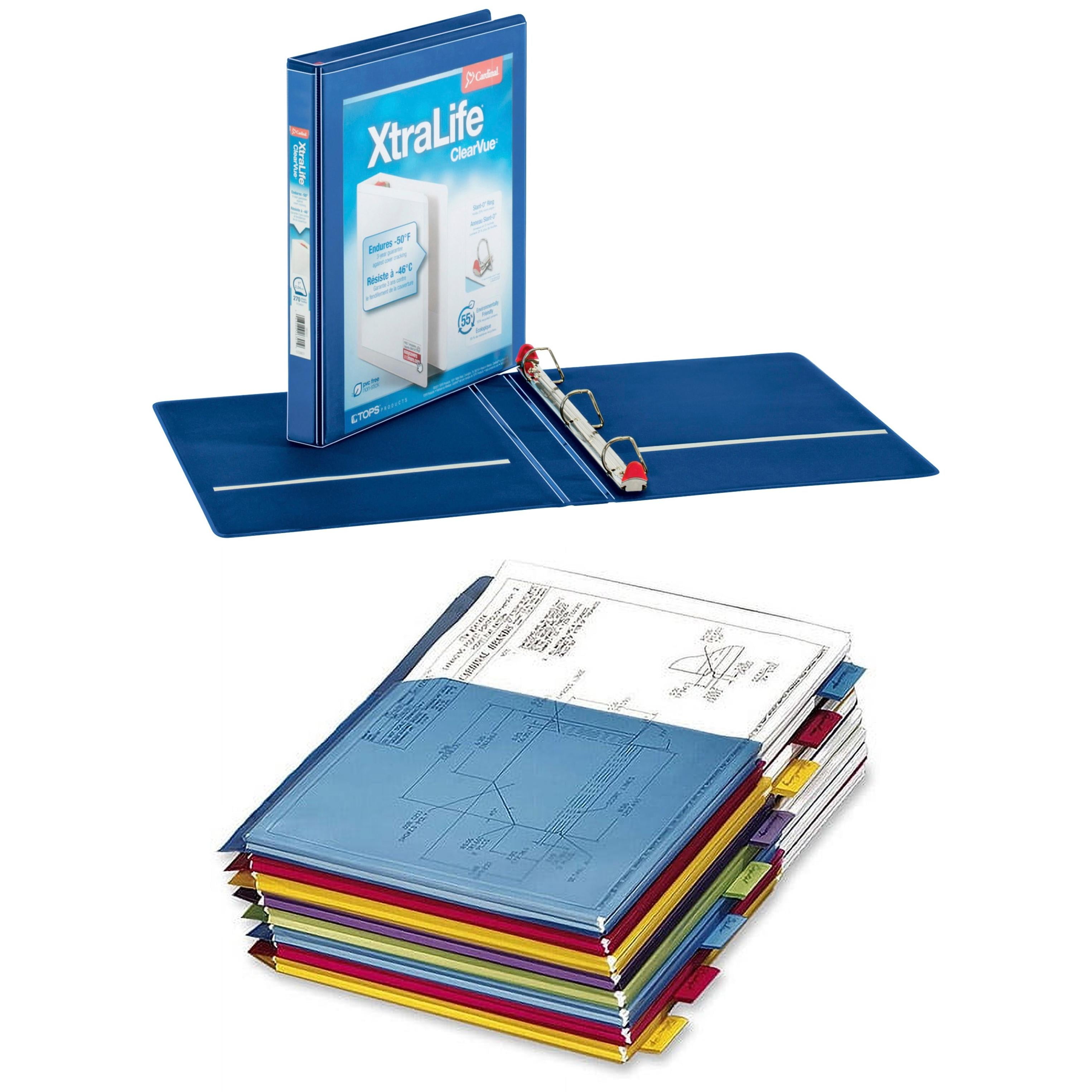 Cardinal Xtralife ClearVue Locking Slant-D Binders and Cardinal ...