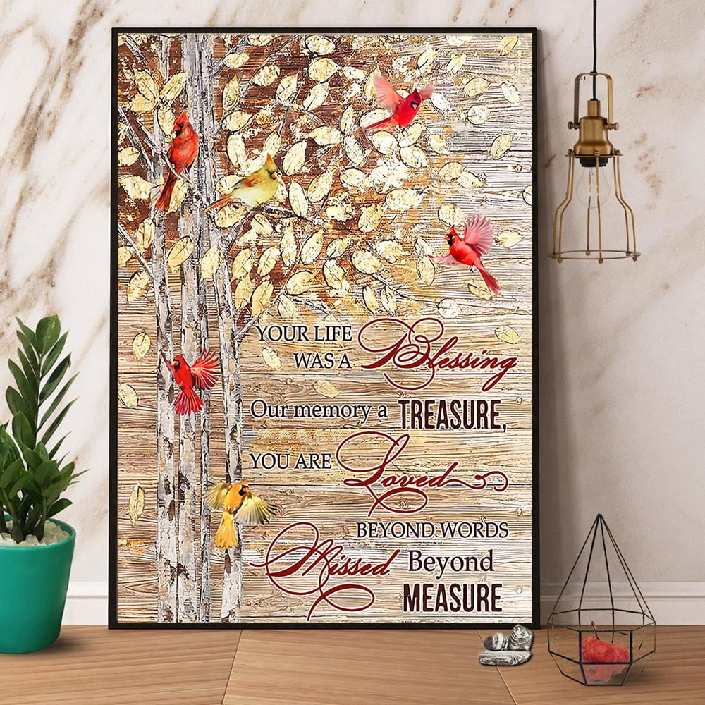 Cardinal Your Life Was A Blessing Missed Beyond Measure Paper Poster No ...