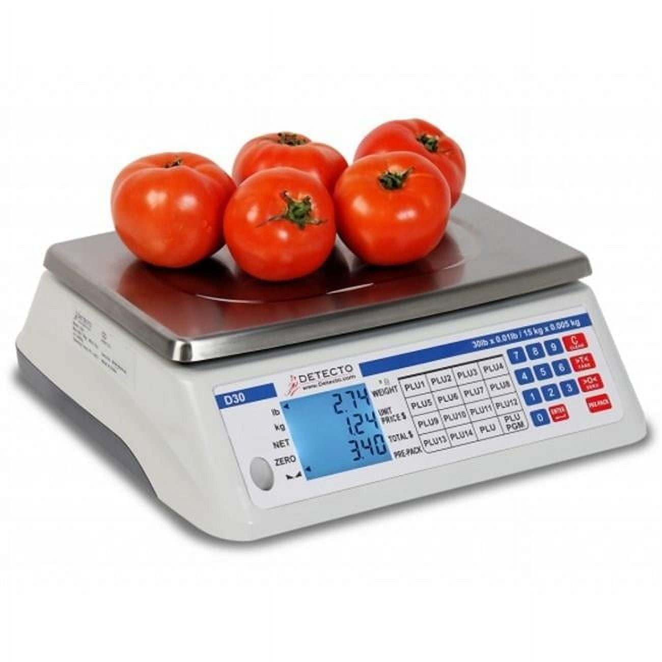 Detecto D60 13.4 x 13.4 in Electronic Price Computing Scale- 60 lbs ...