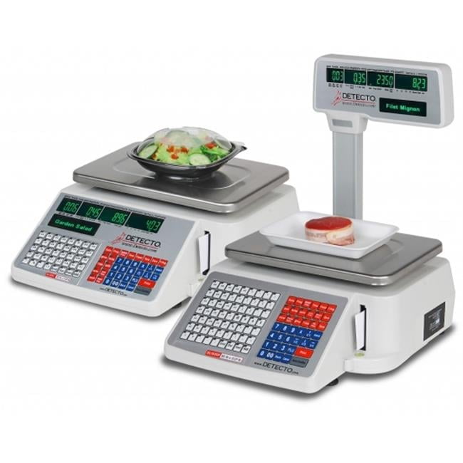 Detecto DL1030 Deli Scale with Integral Printer- 30 x 0.01 lbs ...