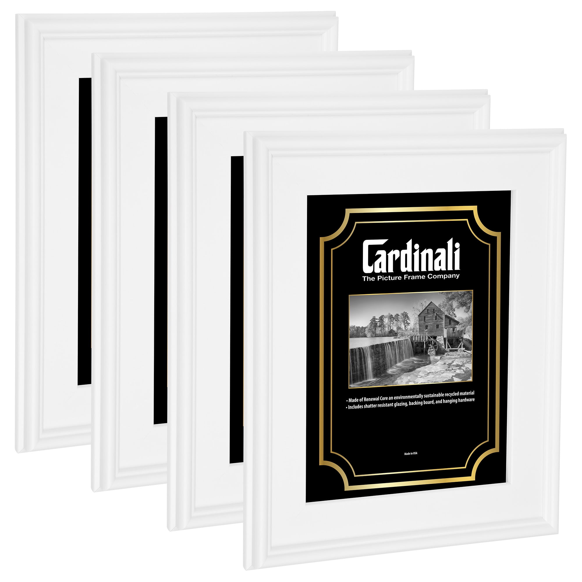 Cardinali Plein Air, White 11x14" - Set of 4 - Picture Frame with ...