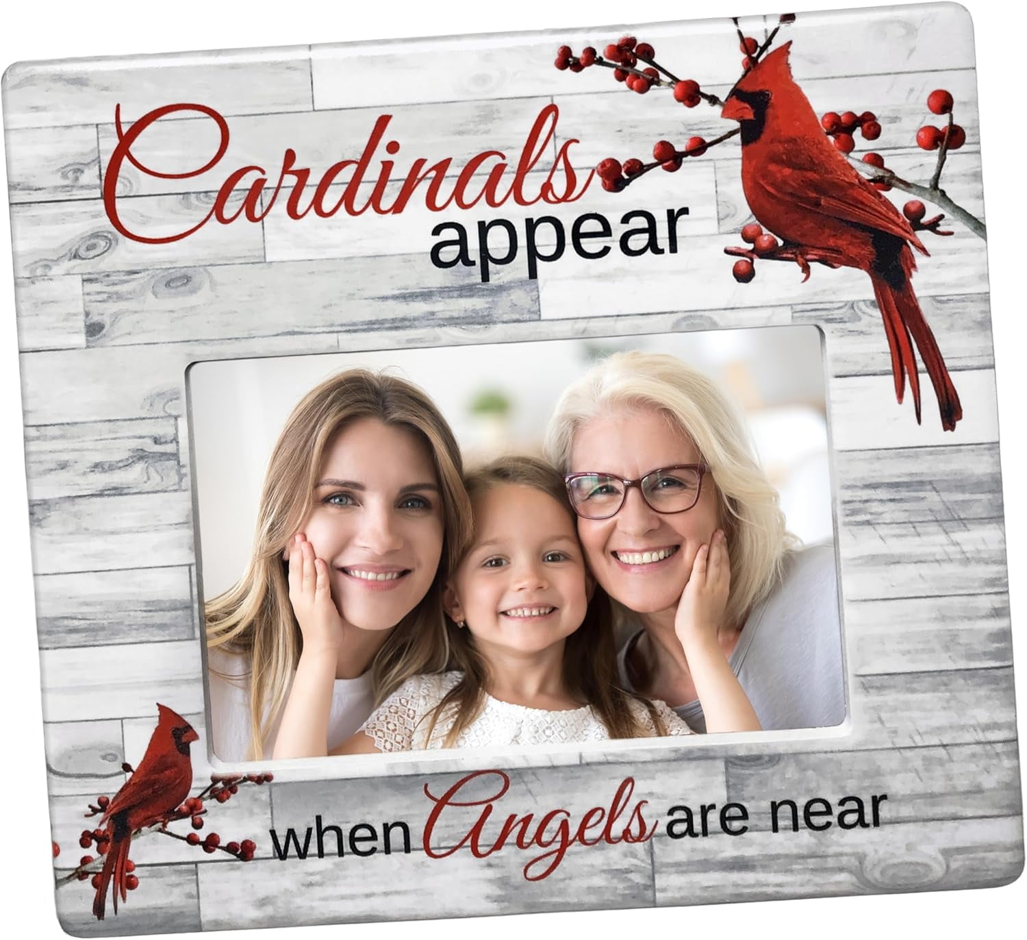 When Cardinals Appear Angels are Near - Memorial Picture Frame - Wood ...