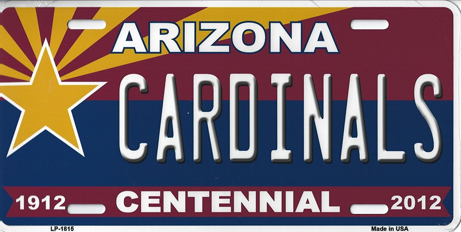 Cardinals Arizona State State Background Novelty Metal License Plate ...