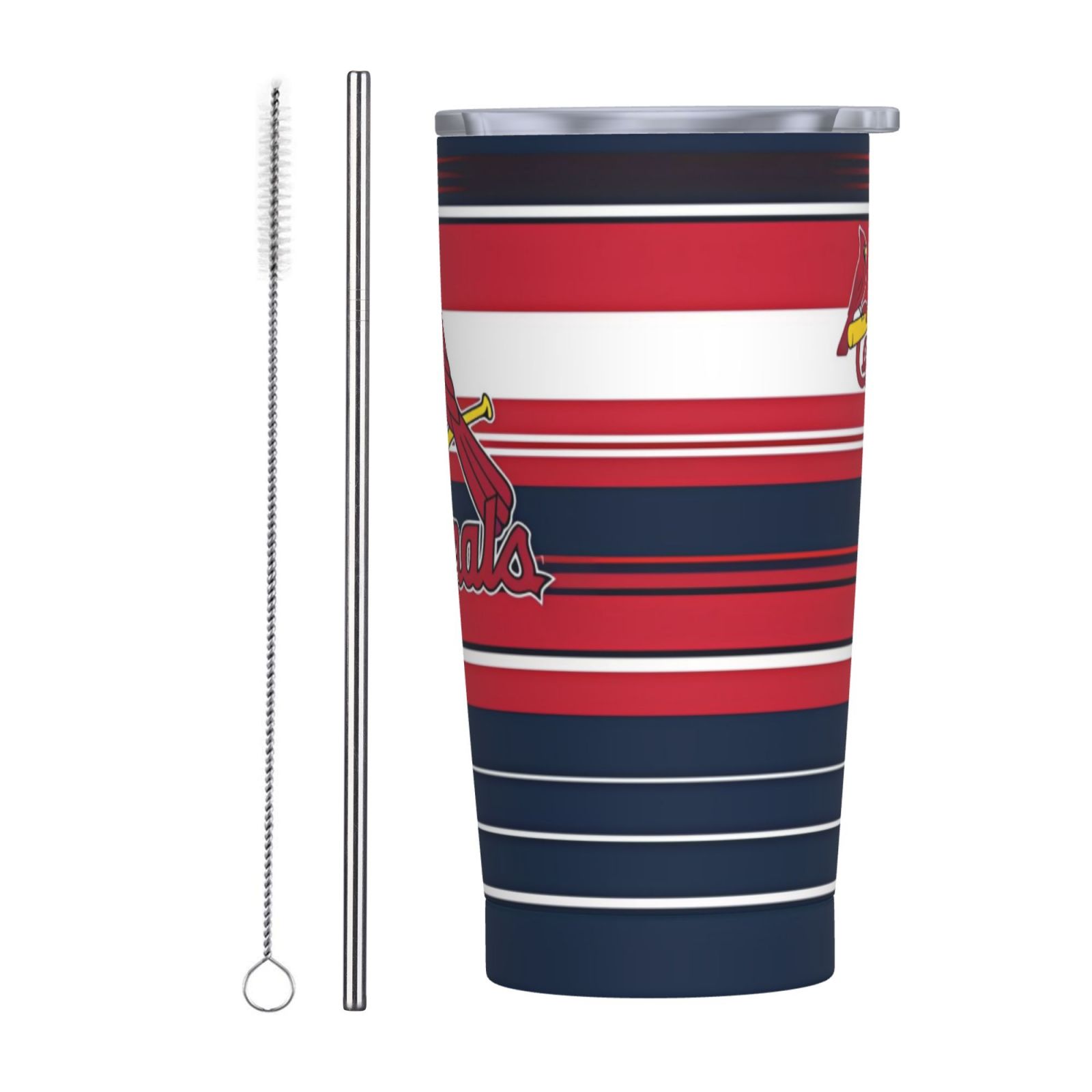 Cardinals Baseball Team 20 oz Car Straw Cup with Lid Stainless Steel ...