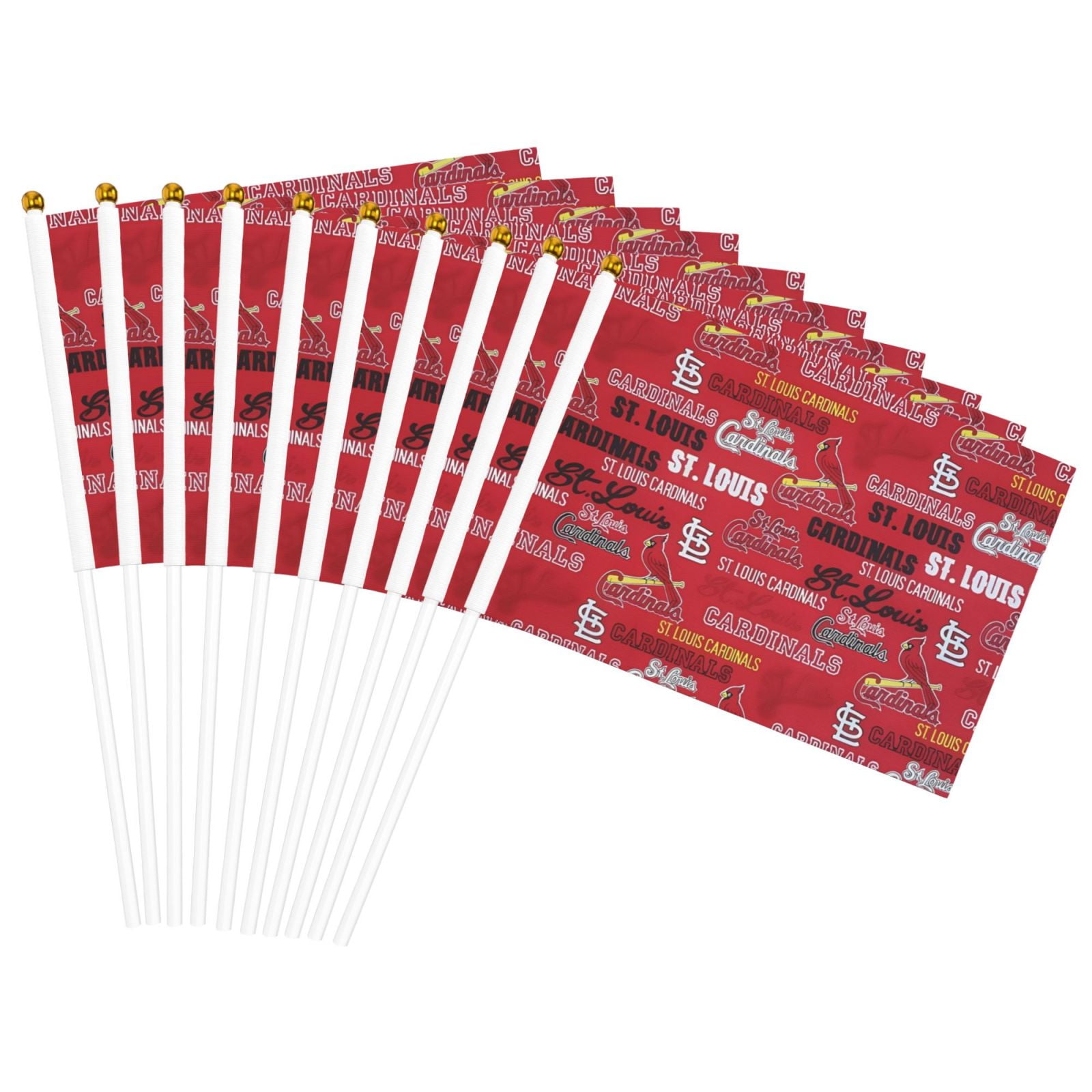 Cardinals Baseball Team Double Sided Hand Waving Flag(Pack of 6 or 10 ...