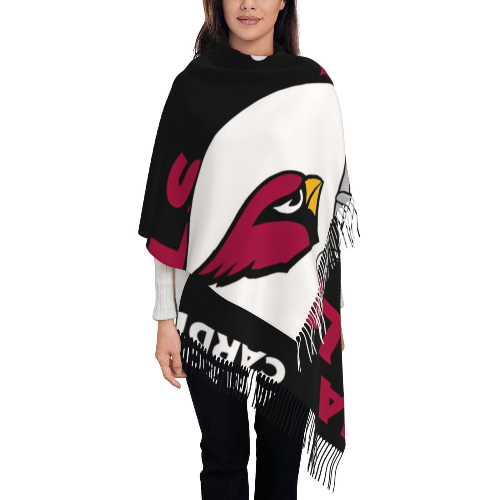 Cardinals Big Scarf Oversized Scarf Tassel Soft Fall Winter Thick Scarf ...