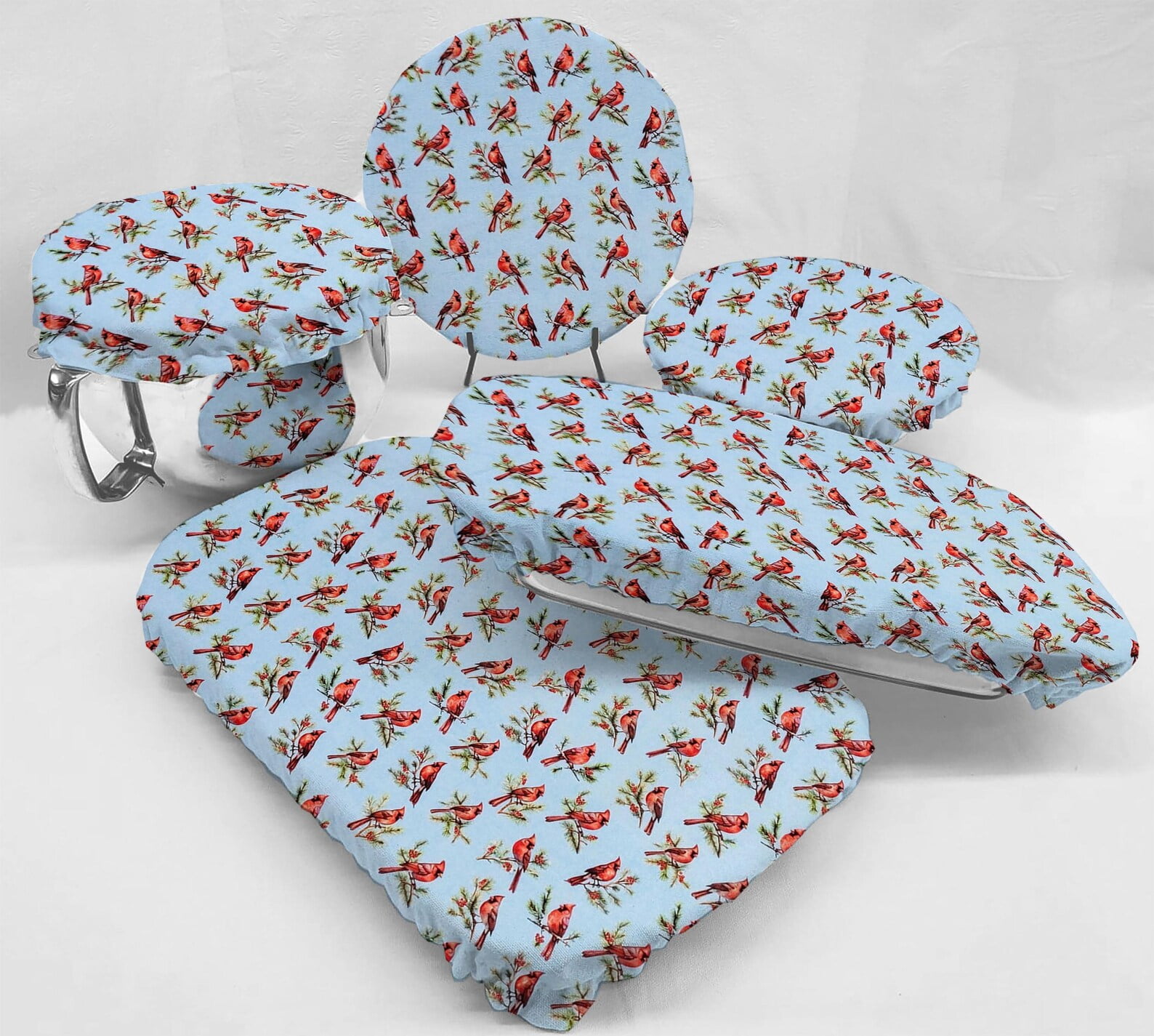 Cardinals Birds & Berries Reusable Fabric Bowl and Casserole Pan Covers ...